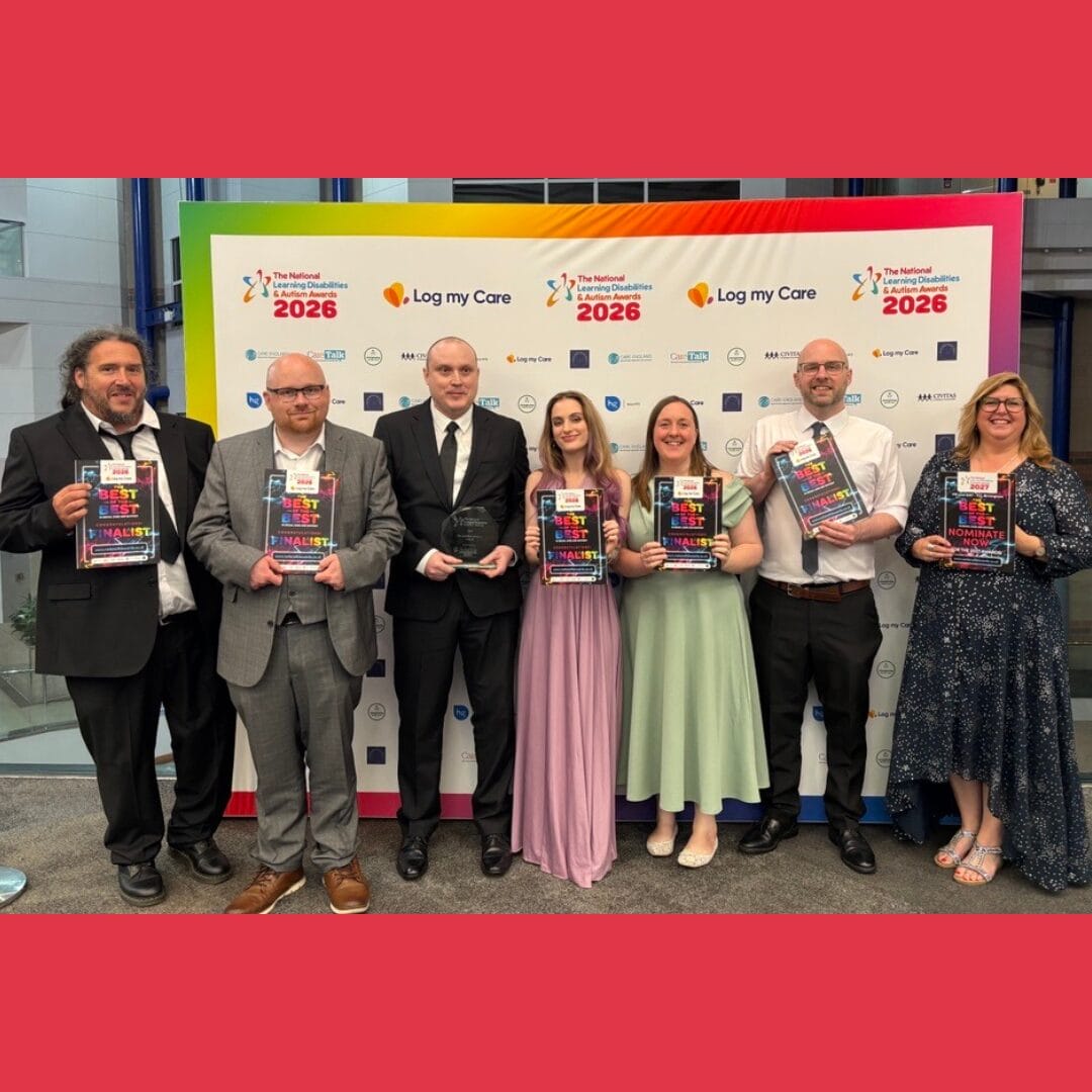 Celebrating a win at the National Learning Disabilities & Autism Awards ...